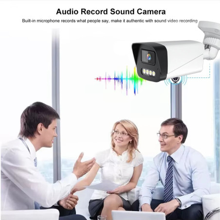 Vente de kit de 4 caméras de surveillance FOSVISION IP 5MP couleur + NVR PoE 4 canaux en Côte d ...